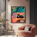 Tropical Panther Art Poster – Eclectic Wall Art, Colorful Maximalist ...