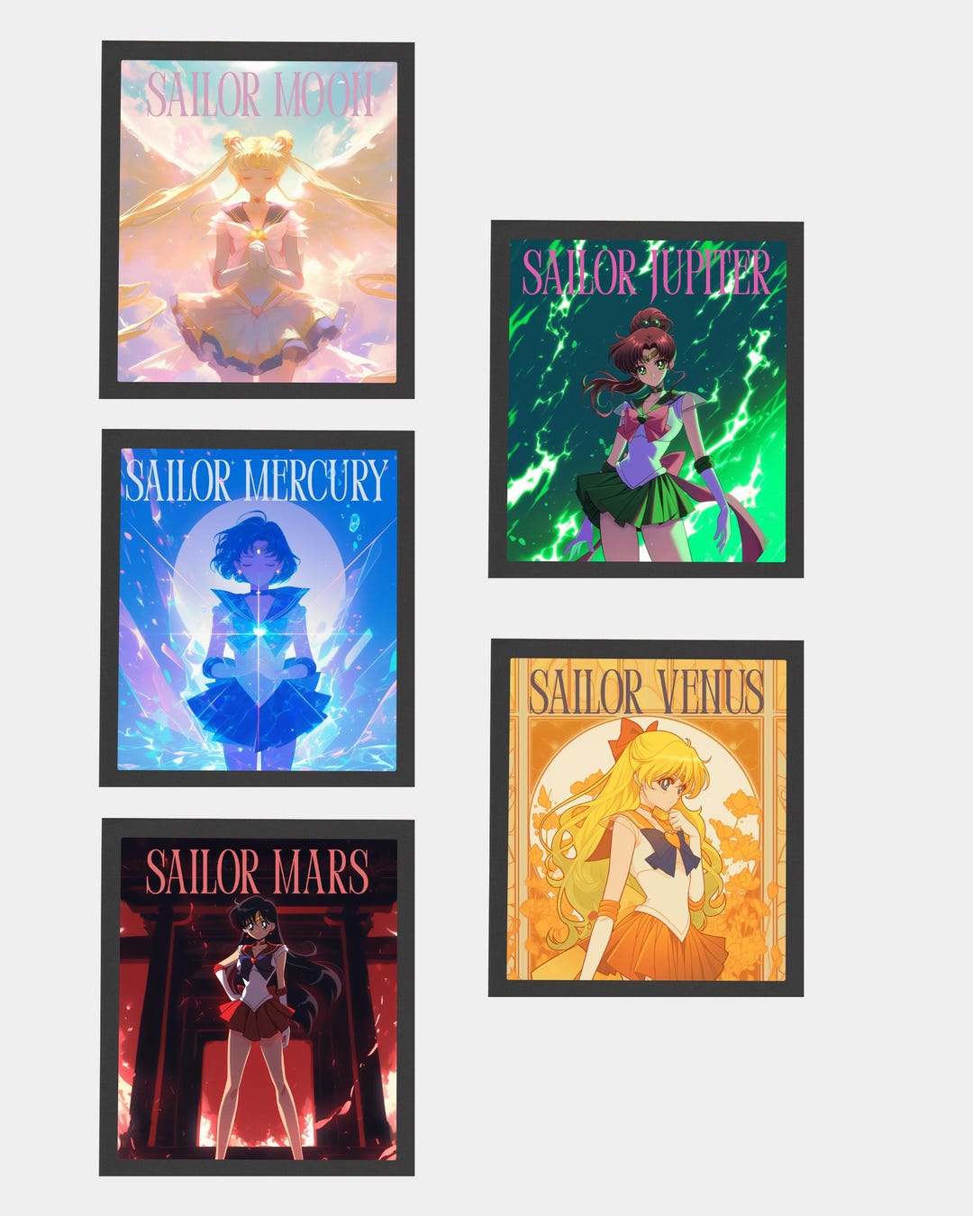 Sailor Moon Manga Art Prints: 2024 Cyber Girl Anime Decor (digital ...