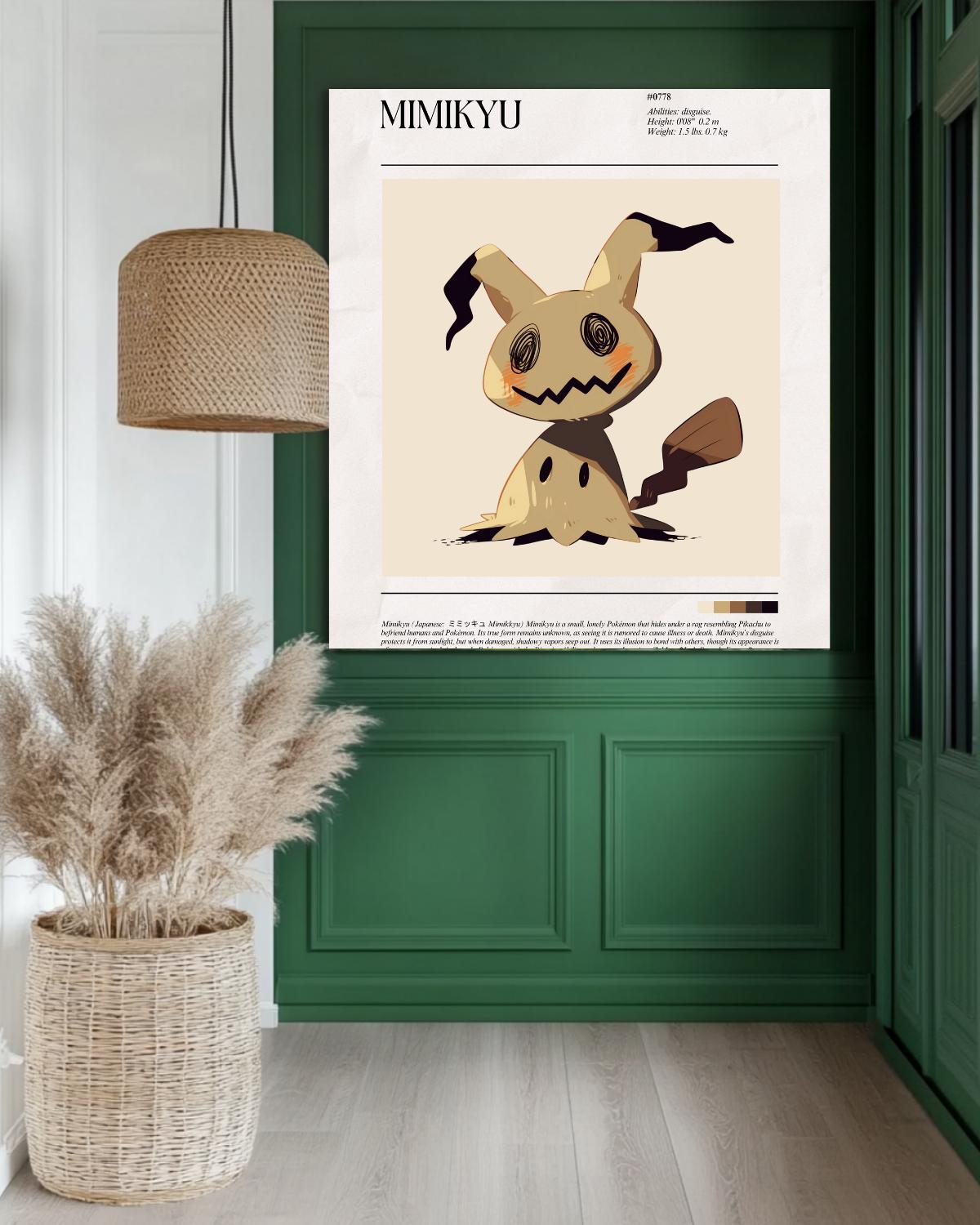 Mimikyu. Pokemon Poster. Wall Art for Living Room. Gaming Style Wall ...