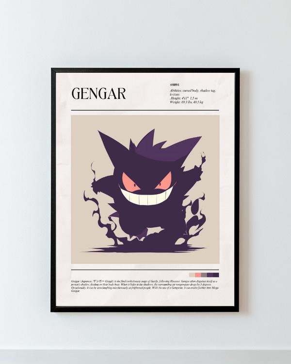 Gengar Pokemon Poster, Japanese Inspired Wall Art (digital Download) - Etsy