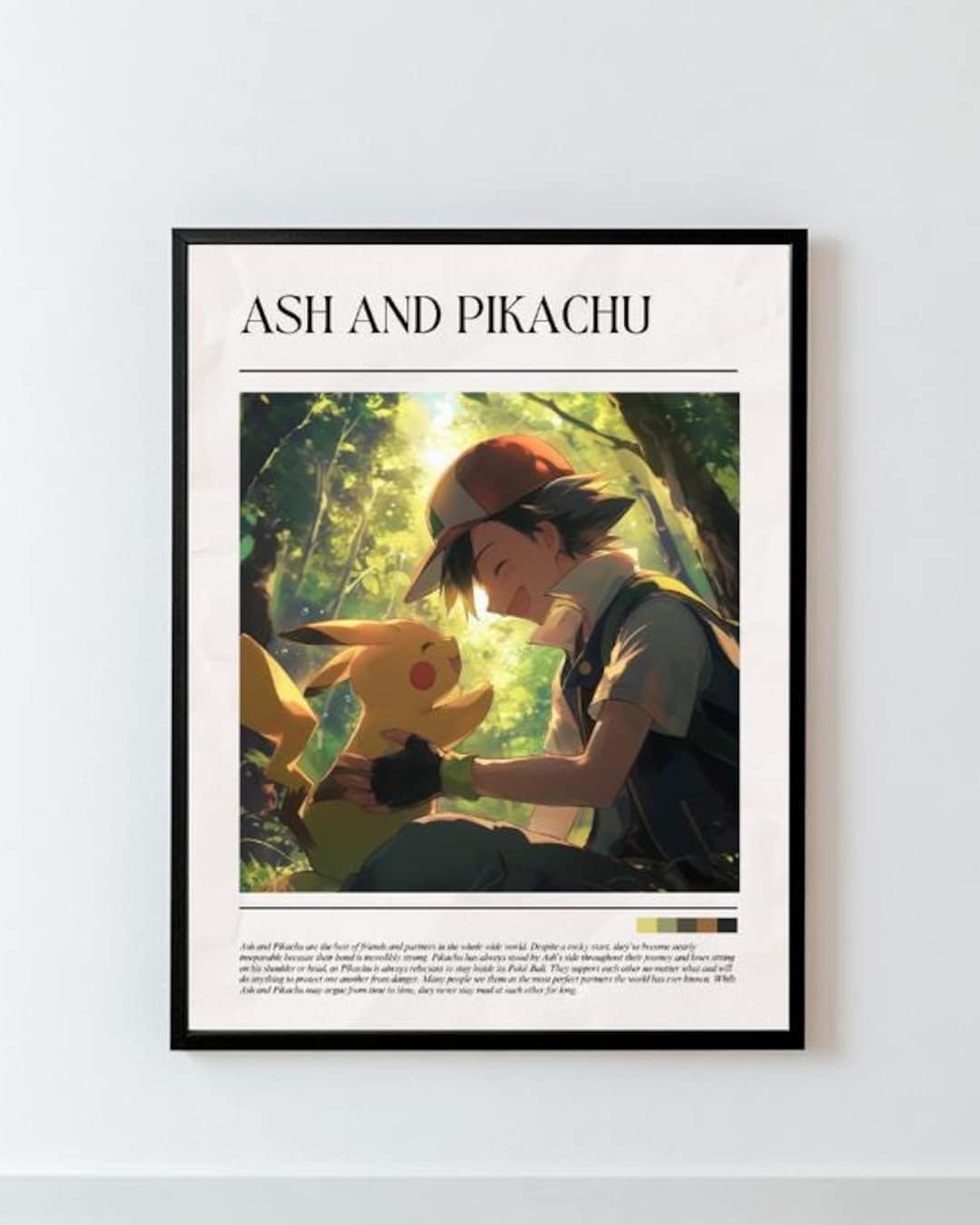 Ash and Pikachu Pokemon Posterwall Art for Living ...