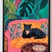 Tropical Panther Art Poster – Eclectic Wall Art, Colorful Maximalist ...