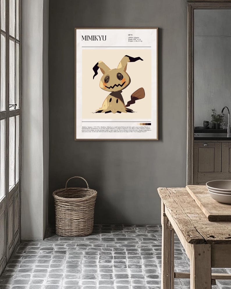 Mimikyu Pokemon Poster, Japanese Wall Art (digital Download) - Etsy