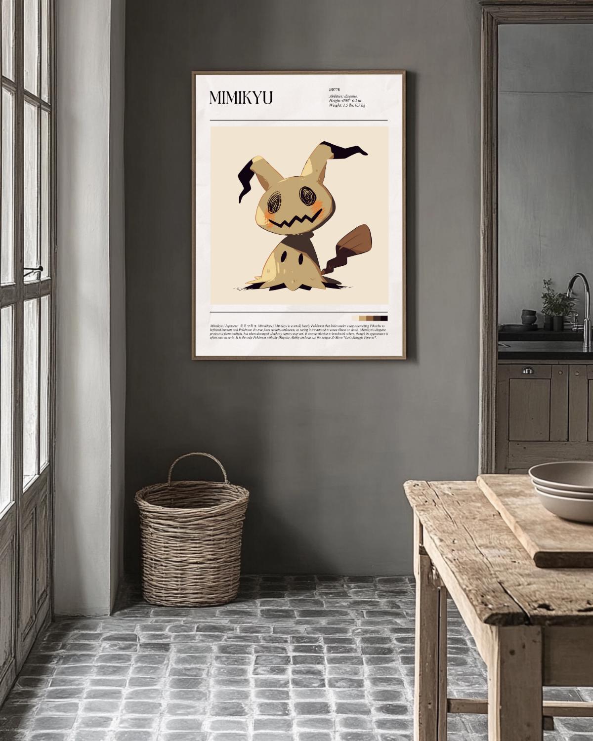 Mimikyu. Pokemon Poster. Wall Art for Living Room. Gaming Style Wall ...