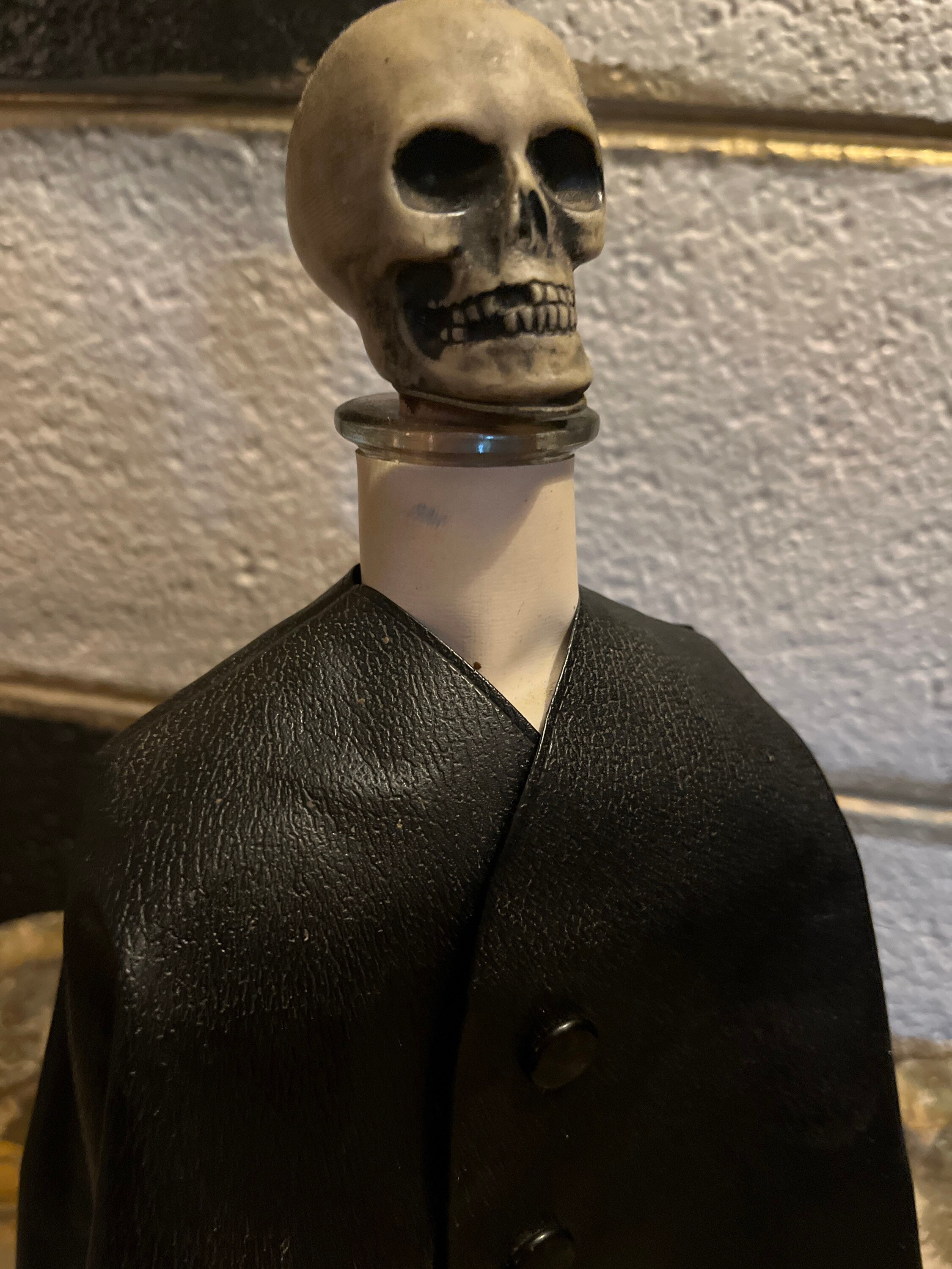 Memento Mori Skull Decanter Bottle/music Box Vintage 1970s Skull ...