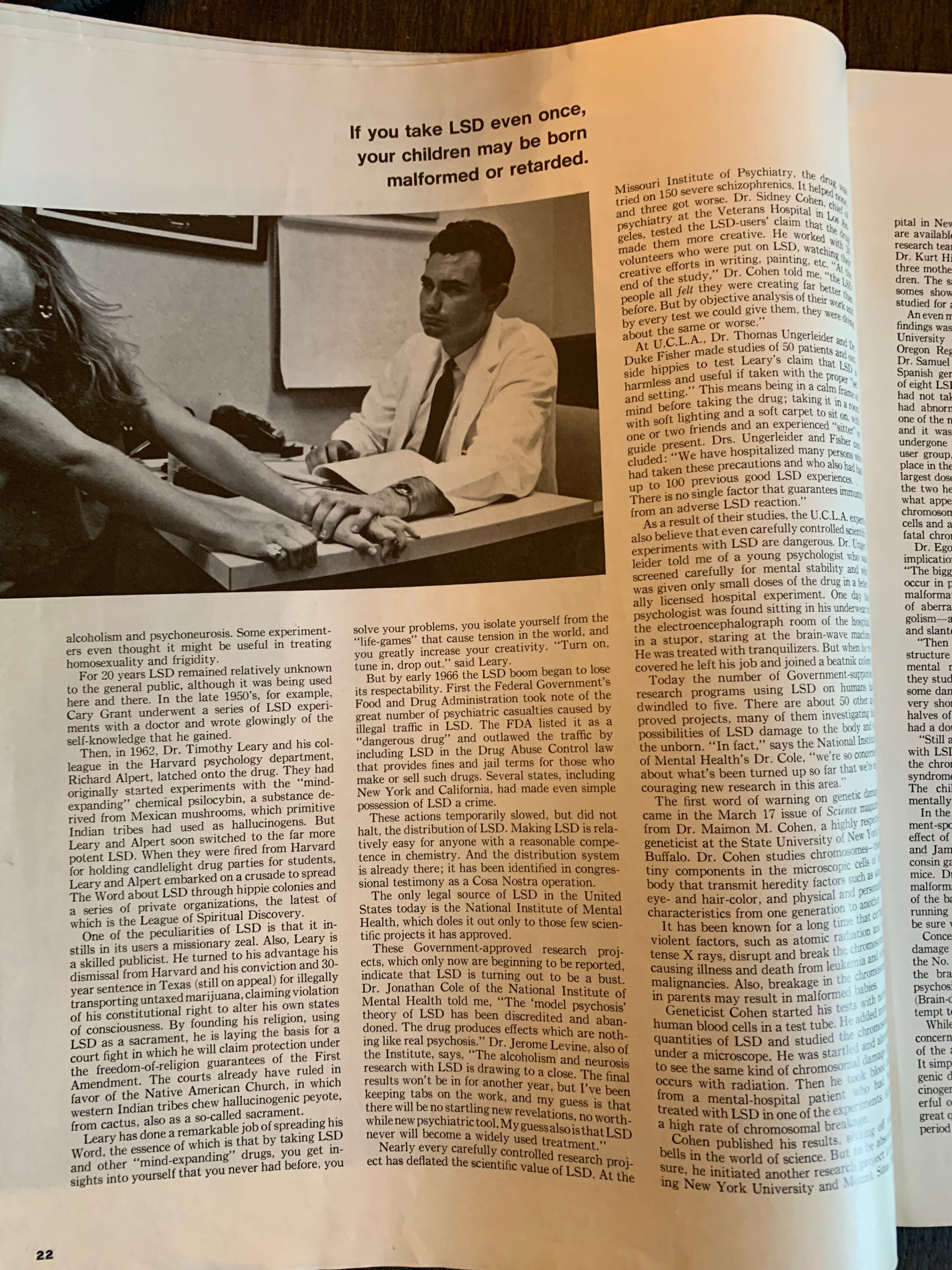 Vintage Magazine Post 1967 Vintage 1960s Psychedelia LSD-25 Drug 60s ...