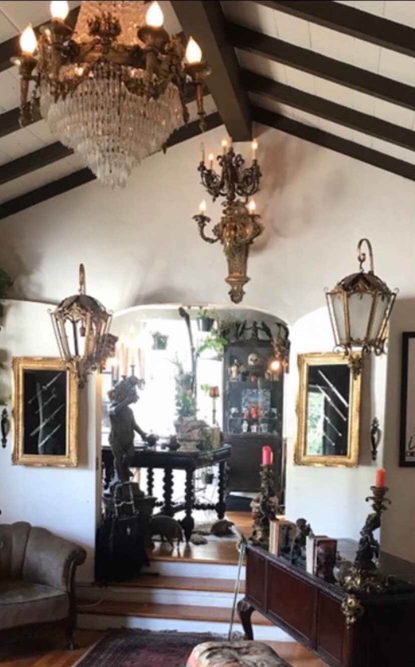 Antique 1900s Light Hanging Console Entrance Chandelier Pair Outside ...