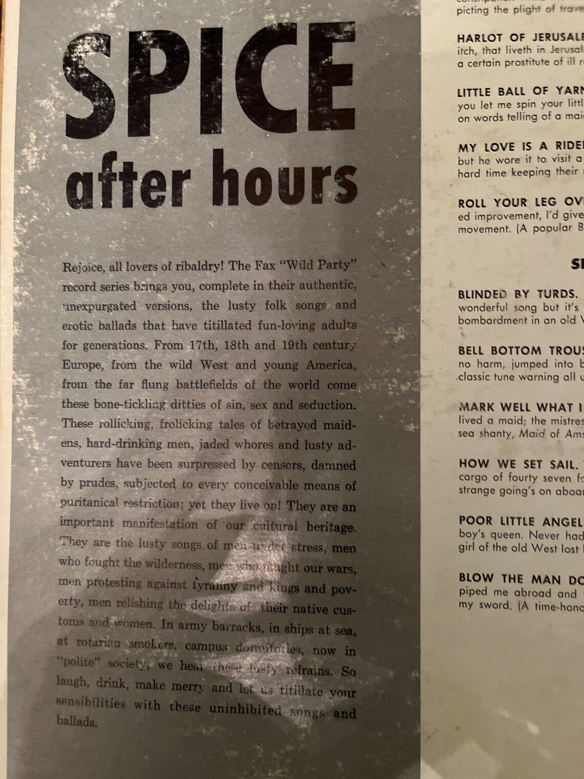 Adam Stag Party Record Cheesecake Cover #7 Spice After Hours Rare ...