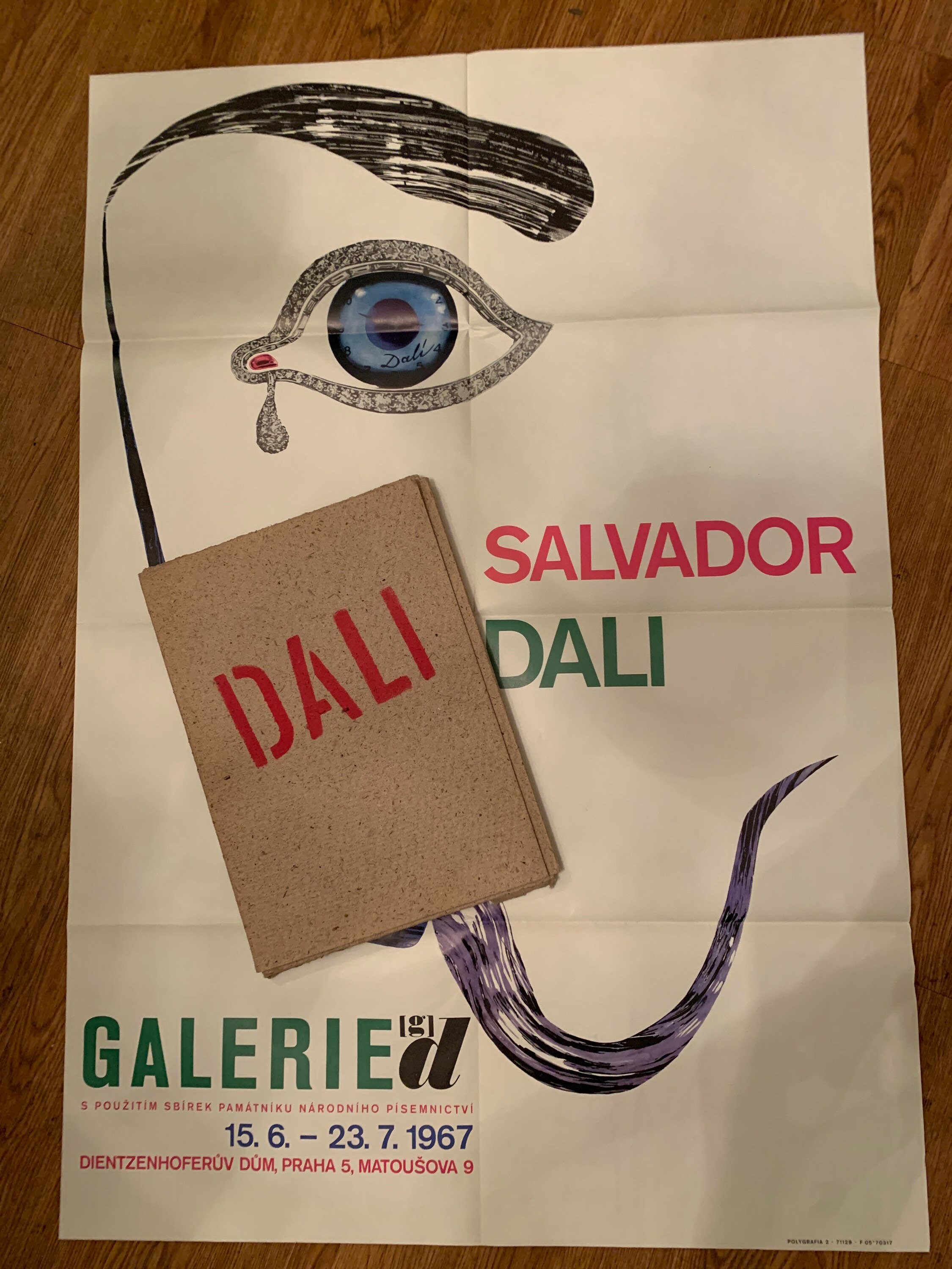 Salvador Dali 1967 Polish Exhibition Poster With 39 Lithographies Les ...