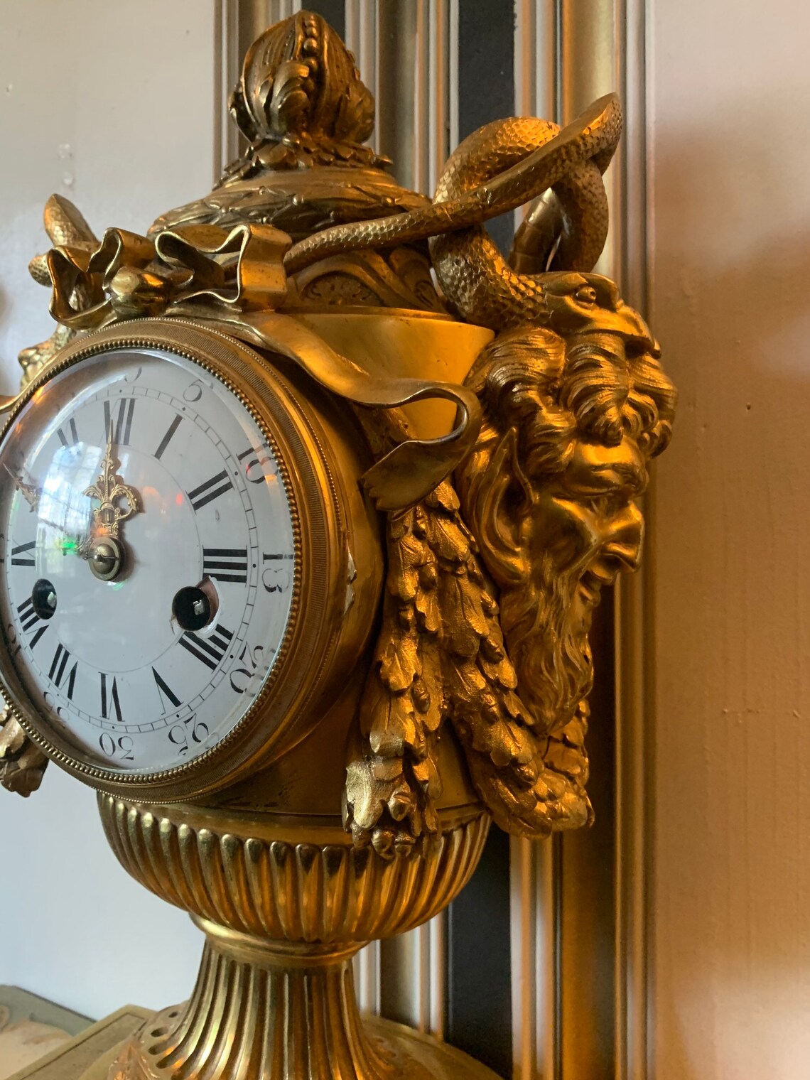 French Antique Clock 19th Century Gilded Gold Bronze Clock | Etsy
