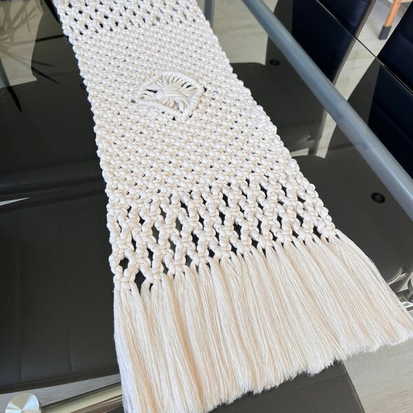 Macrame Table Runner - Etsy