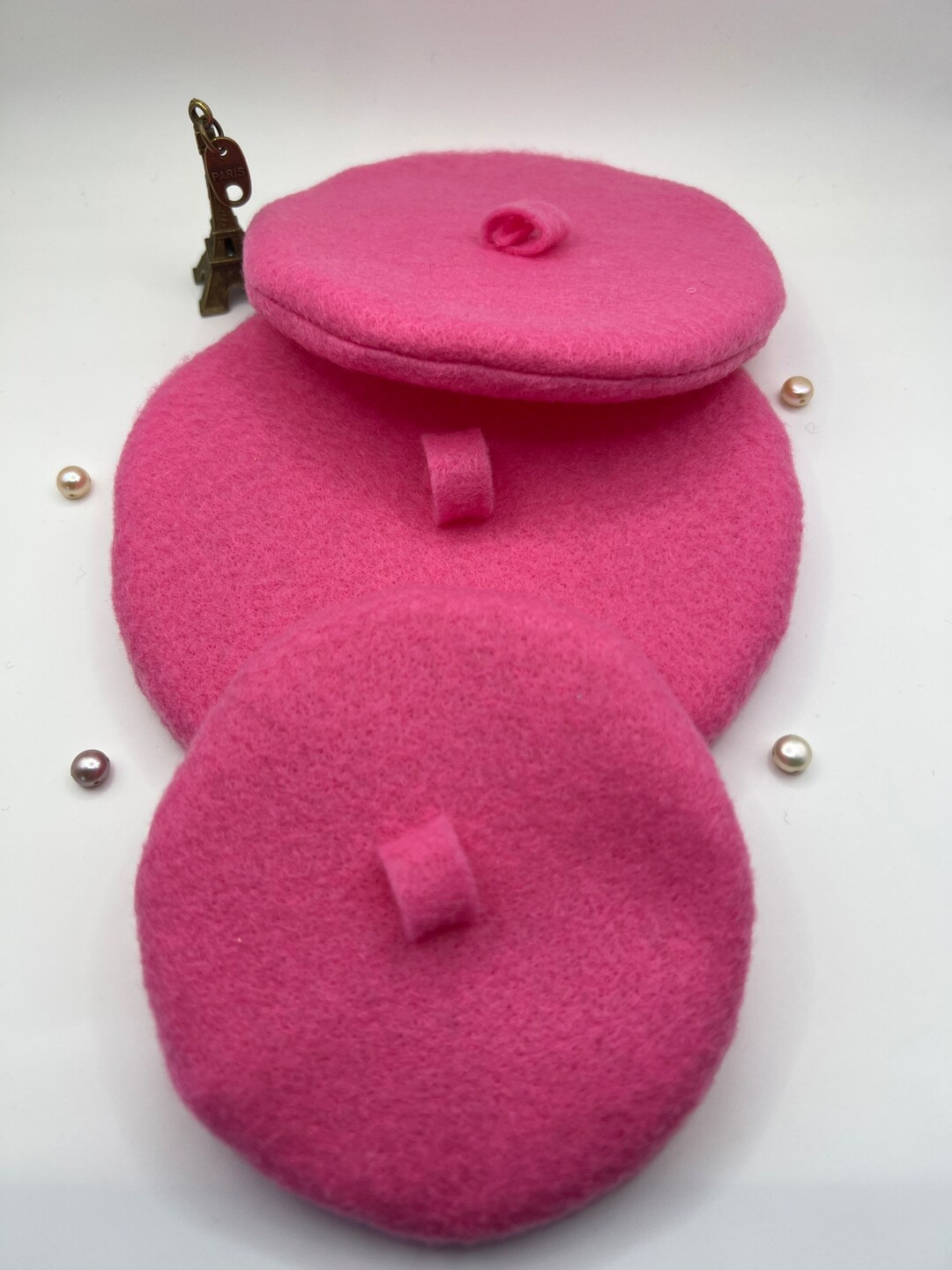 Candy Pink Beret- Barbie Pink Pet Beret - Etsy