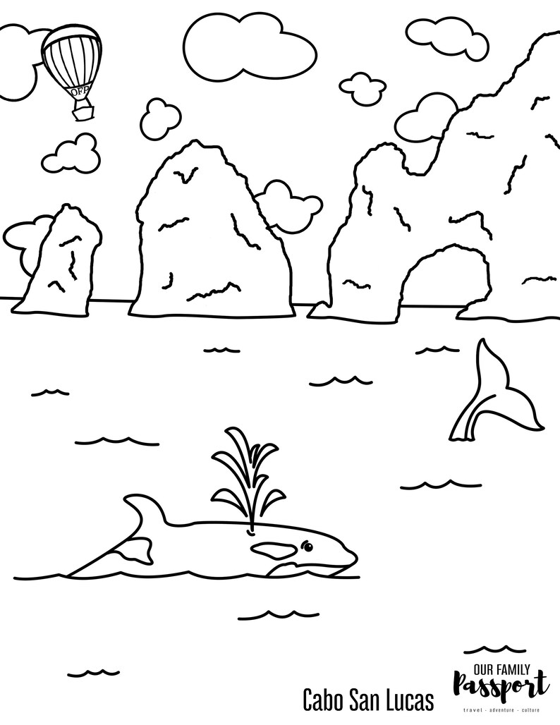 Cabo Mexico Coloring Page - Etsy