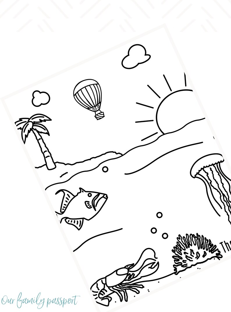 Bahamas Digital & Printable at Home Coloring Page - Etsy