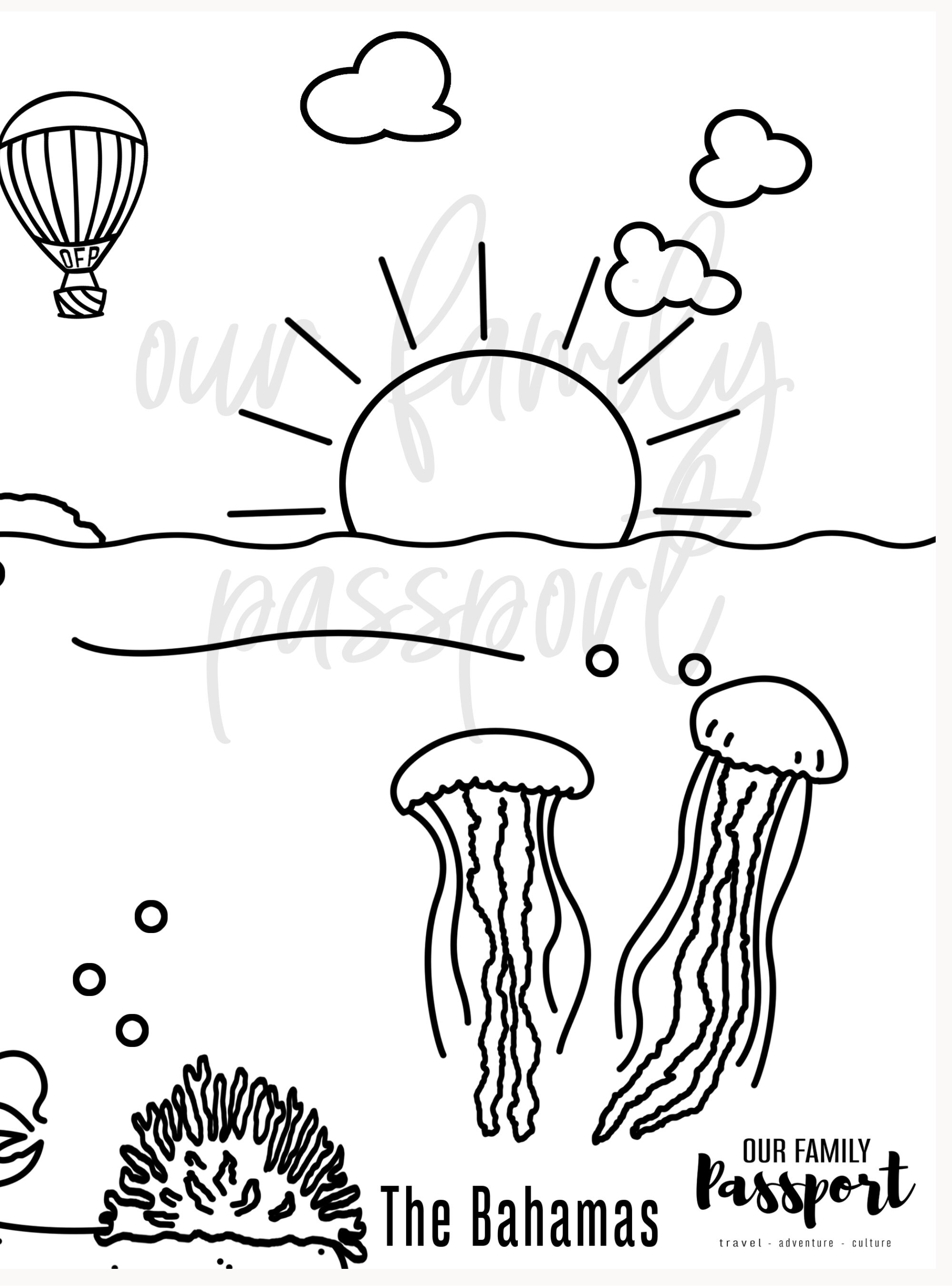 Bahamas Digital & Printable at Home Coloring Page - Etsy