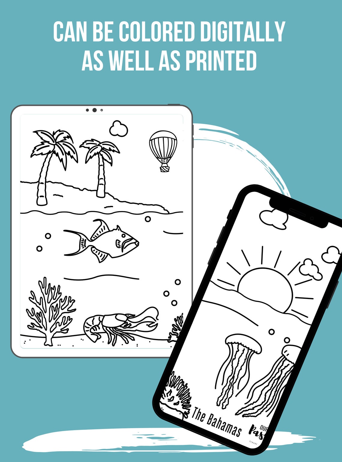Bahamas Digital & Printable at Home Coloring Page - Etsy