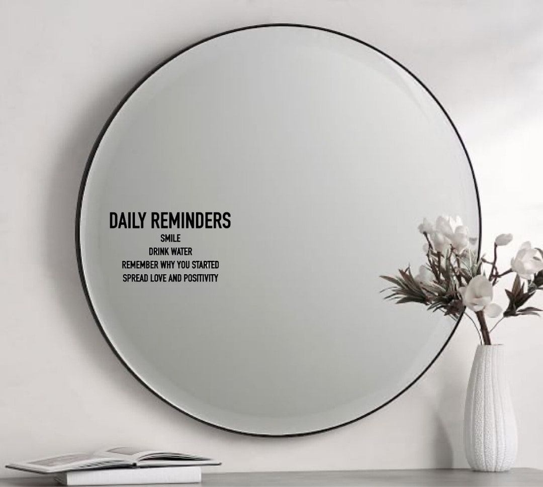 Daily Reminders Decal Vinyl Mirror Decal Car Decal Mental Health ...