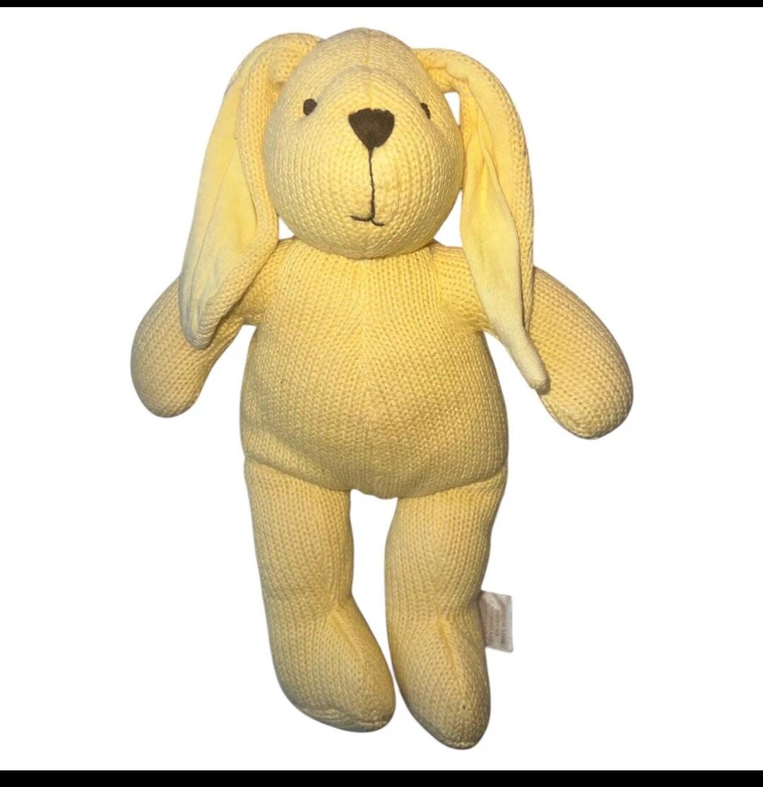 Vintage Baby Gap Yellow Knit Hopper Bunny Plush I Belong to Plush ...