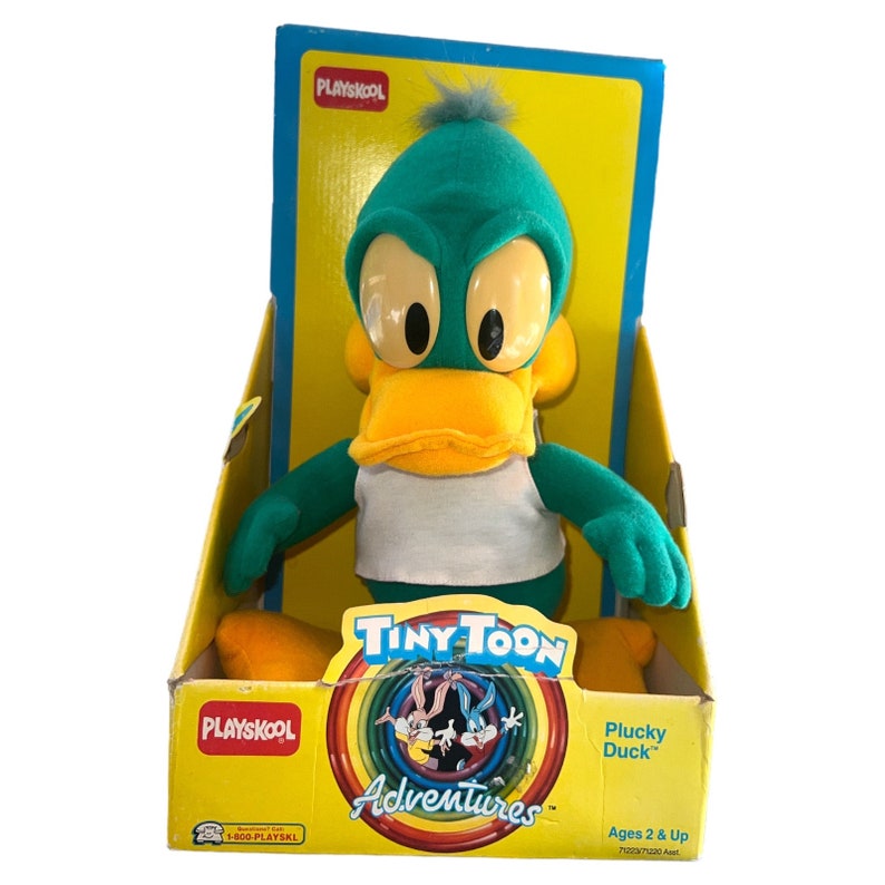 PLAYSKOOL Tiny Toon Adventures Plucky Duck Plush Stuffed Animal Toy in ...