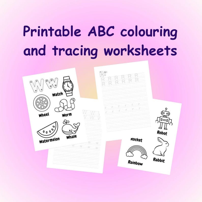 Printable ABC Colouring Worksheets, Learn to Write, Educational ...