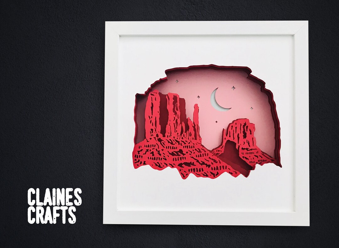 Monument Valley Shadow Box SVG | Cricut & Silhouette | Svg, Dxf, Png ...