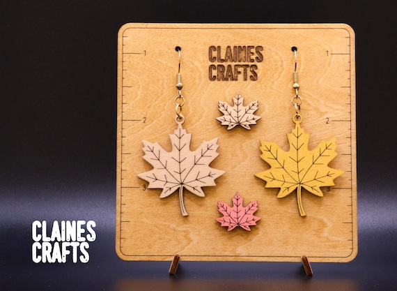 Autumn Leaf Earrings SVG Fall Leaves Earrings Laser File - Etsy