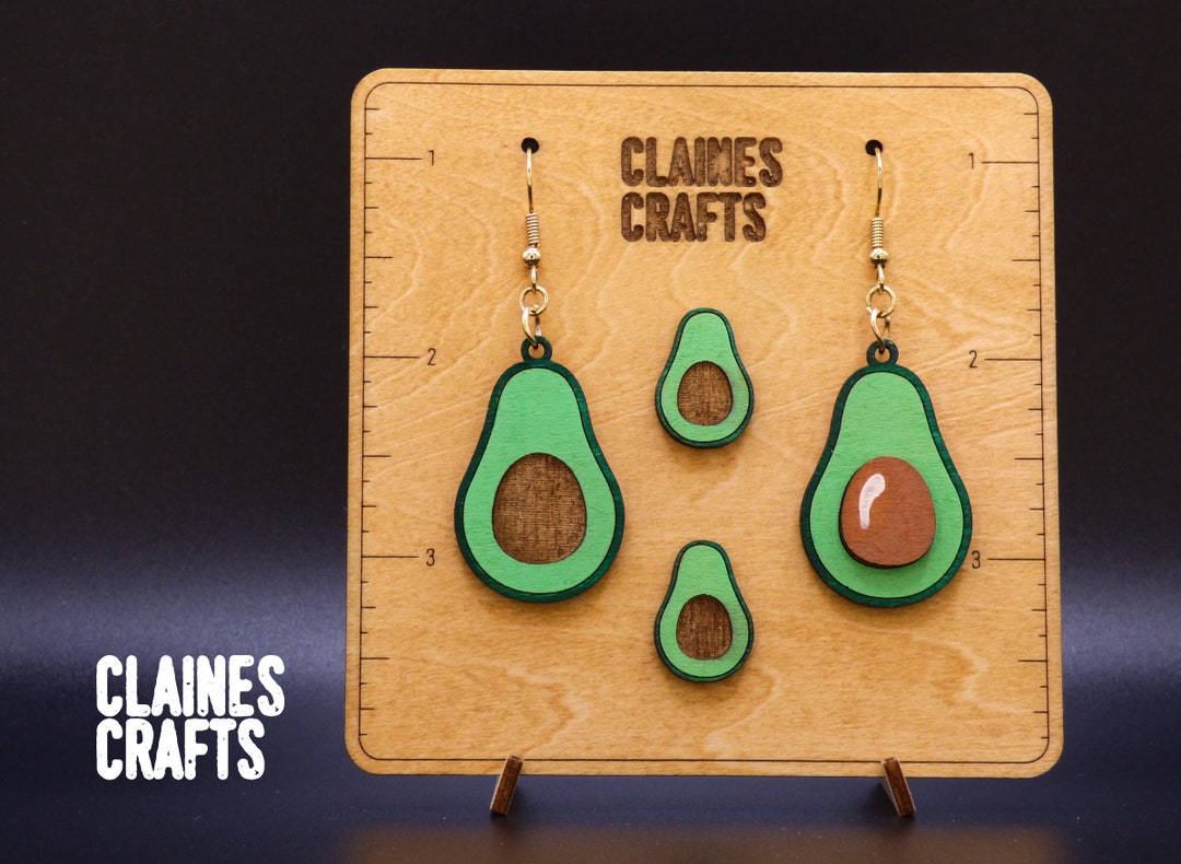 Avocado Earrings SVG | Avocado Earring Laser Cut File | Dangle Earrings ...