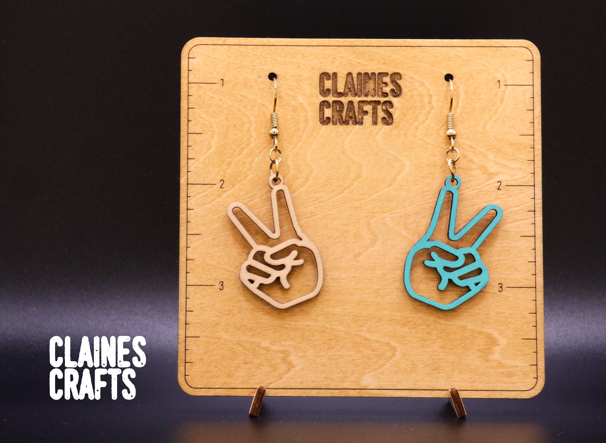 Peace Sign Earrings SVG | Peace Hand Laser Cut File | Peace Symbol ...