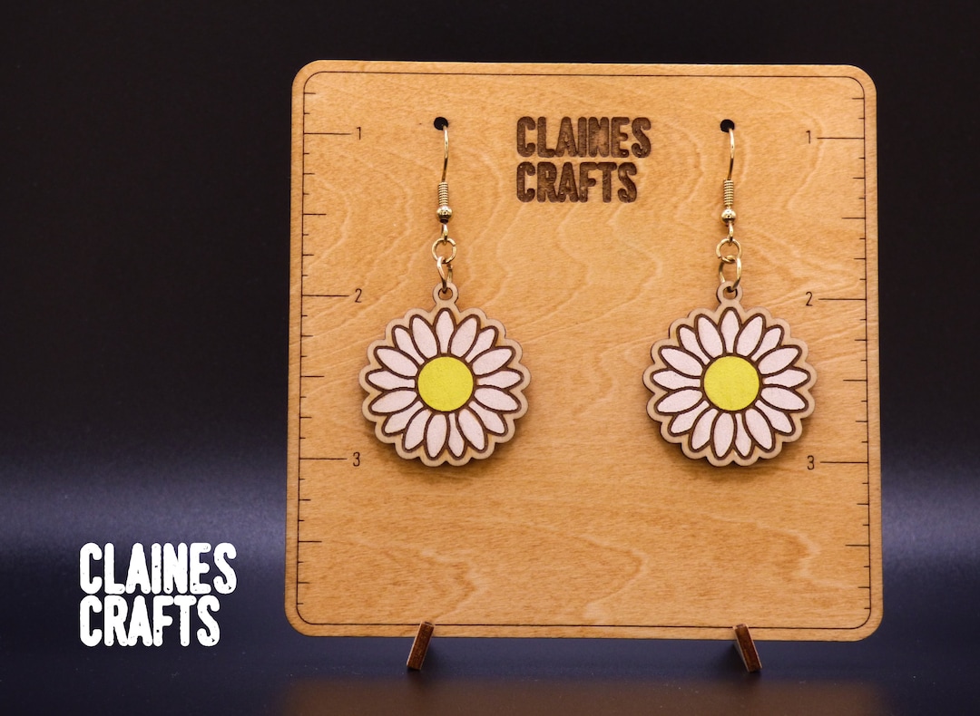 Daisy Earrings SVG | Daisy Flower Earring Laser Cut File | Glowforge ...