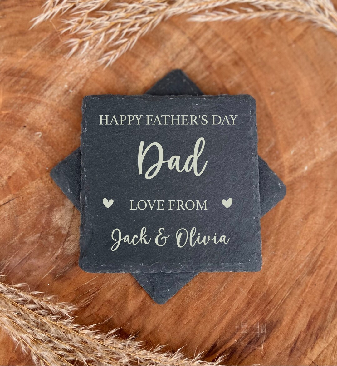 Father's Day Coaster Happy Father's Day Father's - Etsy