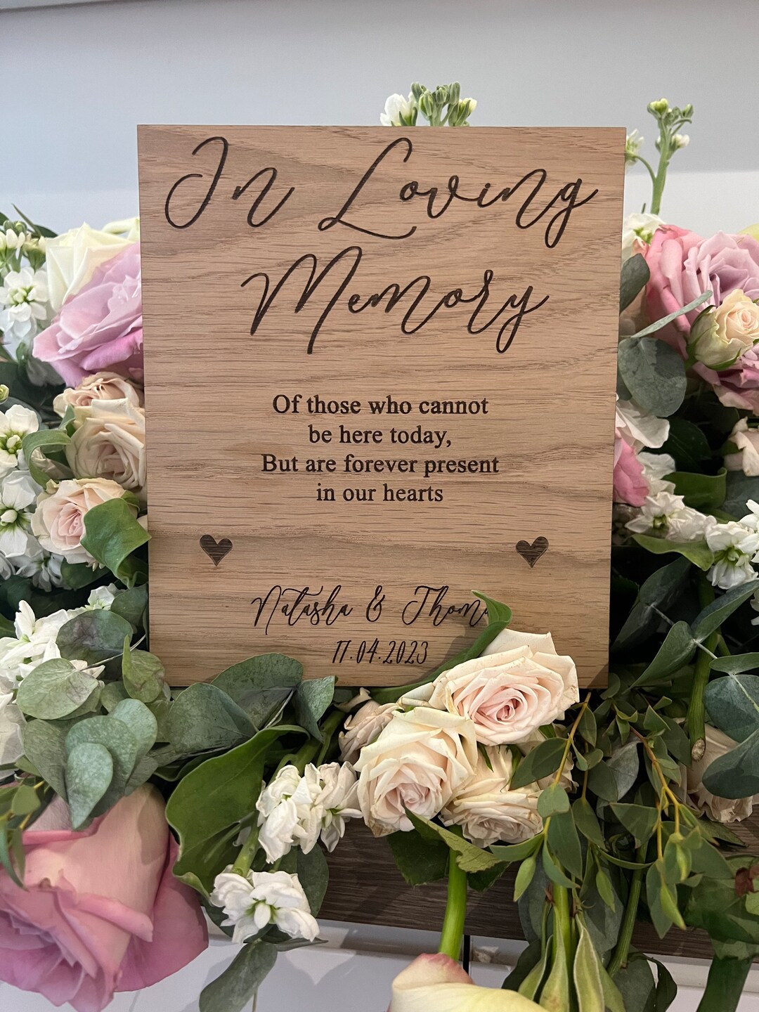 Wedding Sign| Oak Wedding Sign | Rustic Wedding | Personalised Wedding ...