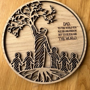 Father's Day | Tree of Life | Father's Day Gift | Personalised Wooden ...