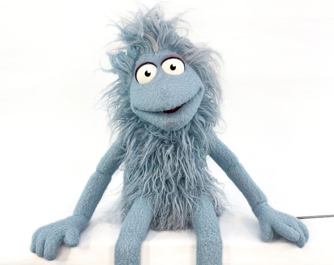 Professional Hand Puppet Original Furry Blue Monster W/ Legs - Etsy