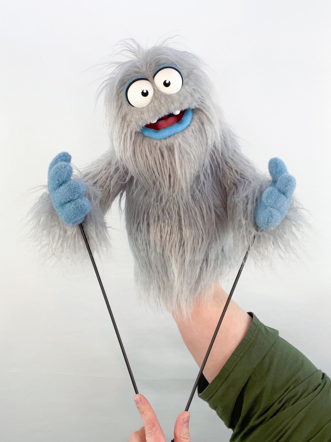 Professional Puppet - Furry Yeti Monster W/ Adorable Toothy Grin ...