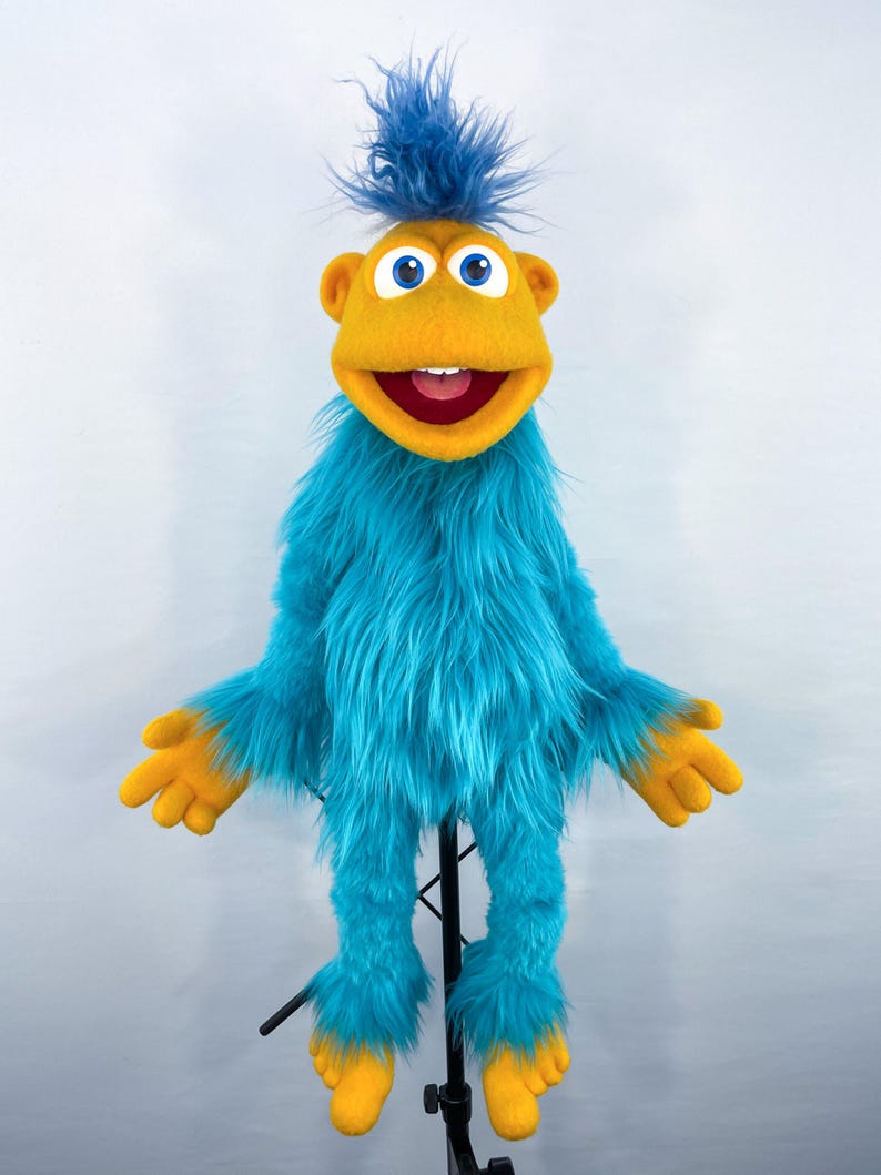 Professional Hand Puppet - Furry Alien Monster Muppet Inspired Puppet ...
