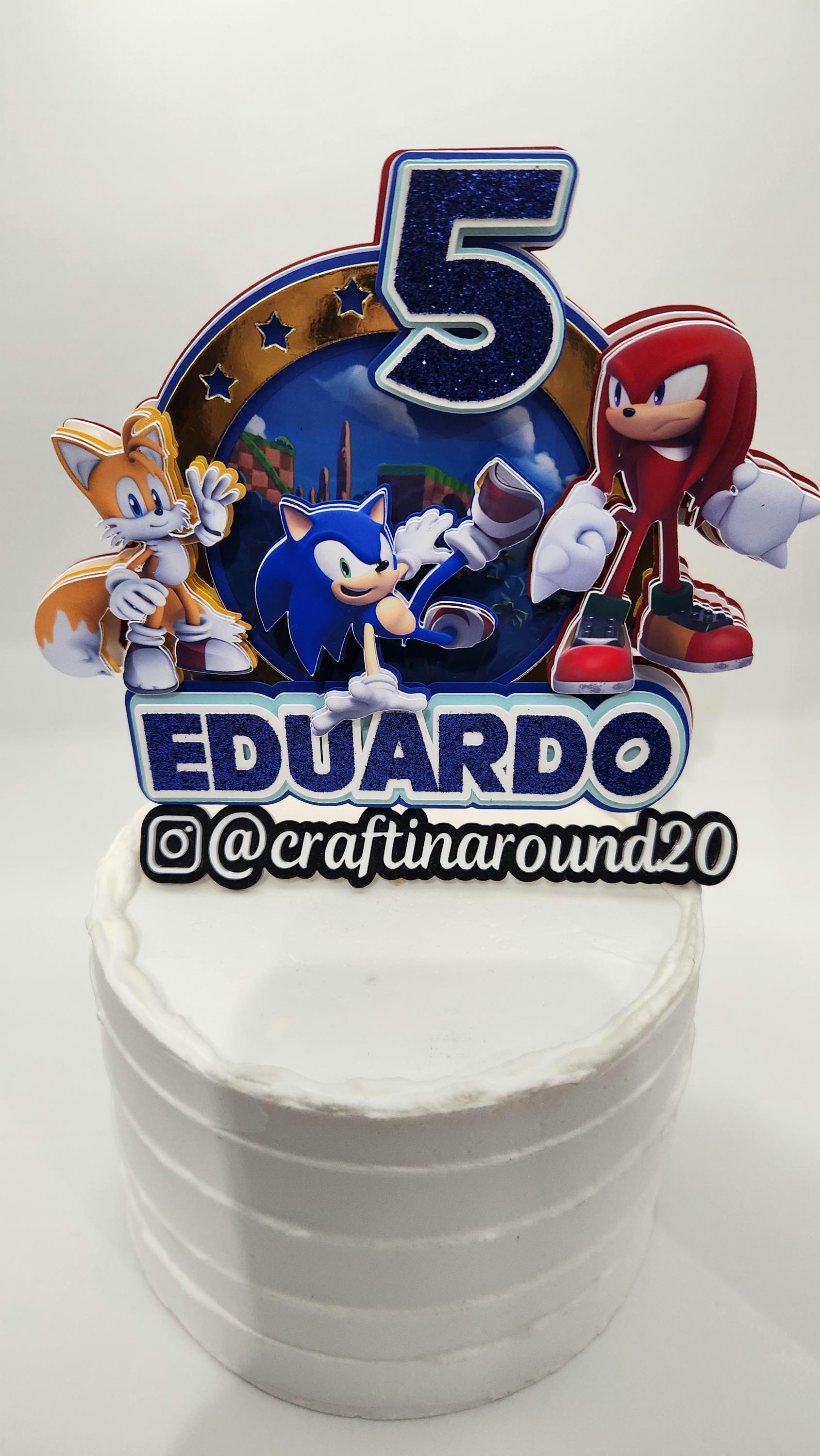 Personalized Sonic Cake Topper: Birthday Party Decor - Etsy