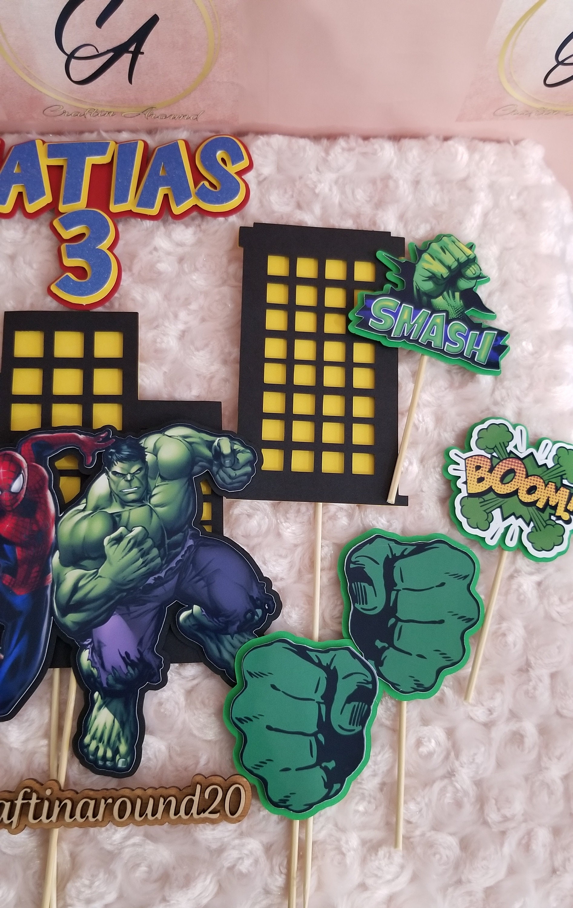 Spiderman and Hulk Caketopper - Etsy