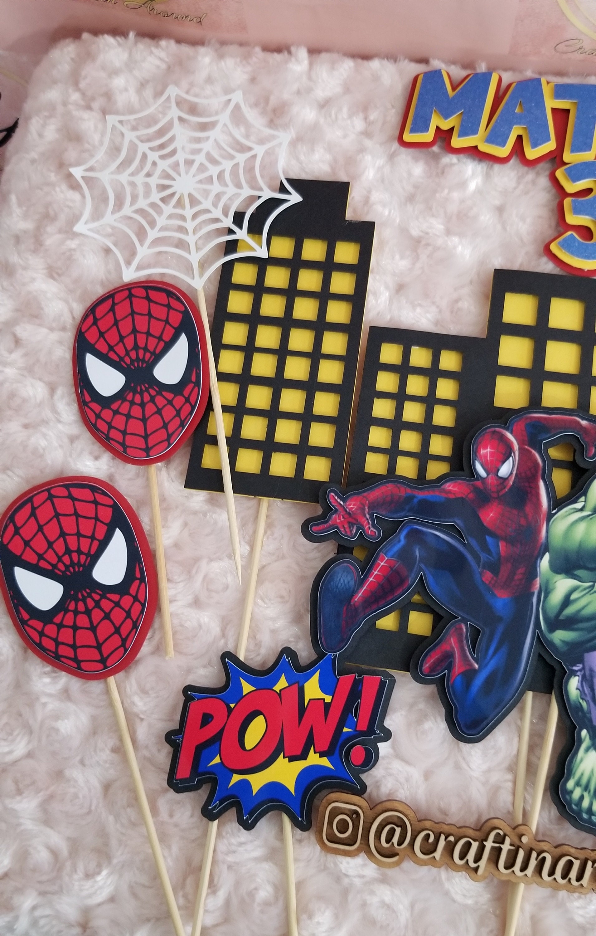 Spiderman and Hulk Caketopper - Etsy