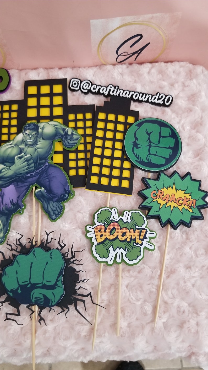 Hulk Cake Topper, Smash Birthday Party Decorations - Etsy