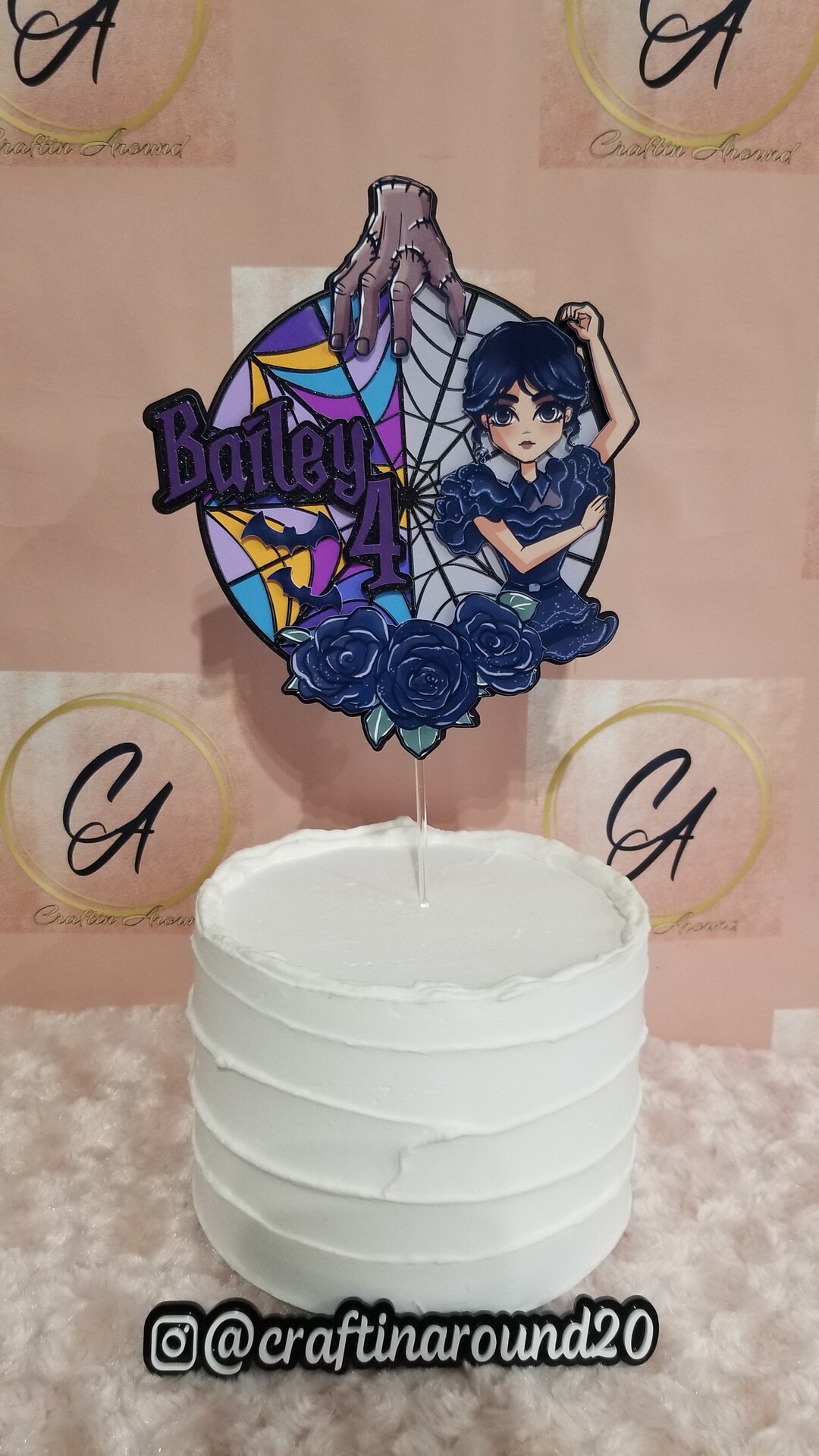 Wednesday Adams Cake Topper, Caketopper Wednesday, Caketopper Merlina ...