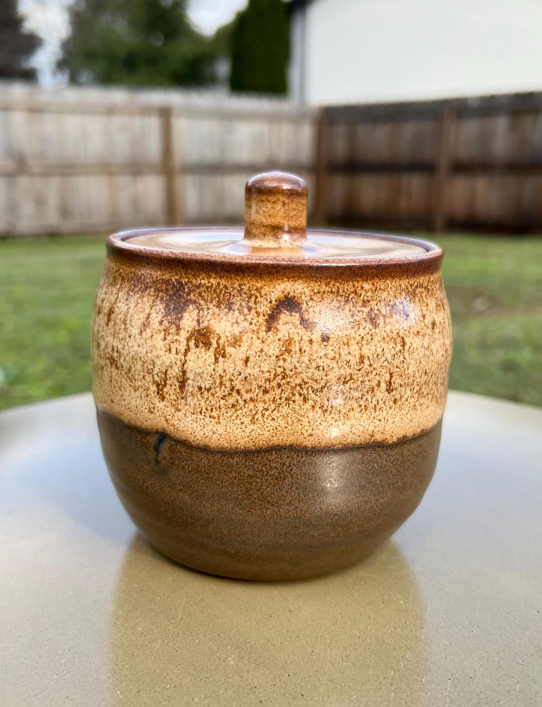 Handmade Ceramic Jar With Lid, Wheel Thrown Pottery, Rustic Farmhouse ...