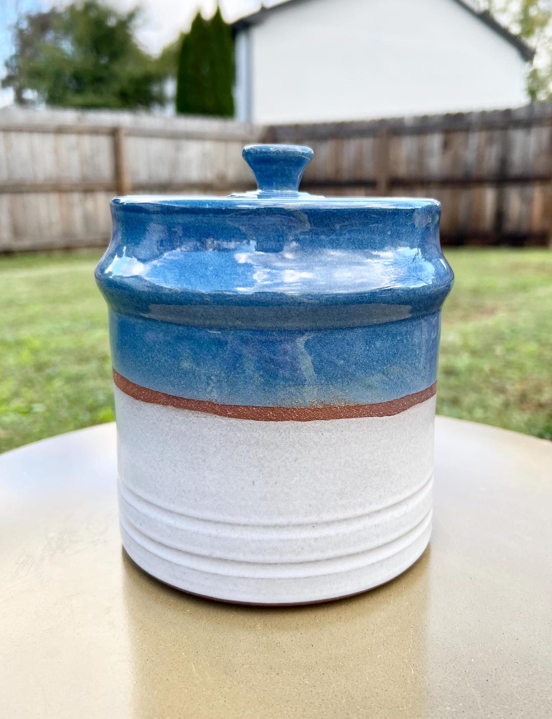 Decorative Ceramic Jar With Lid, Handmade Wheel Thrown Pottery - Etsy