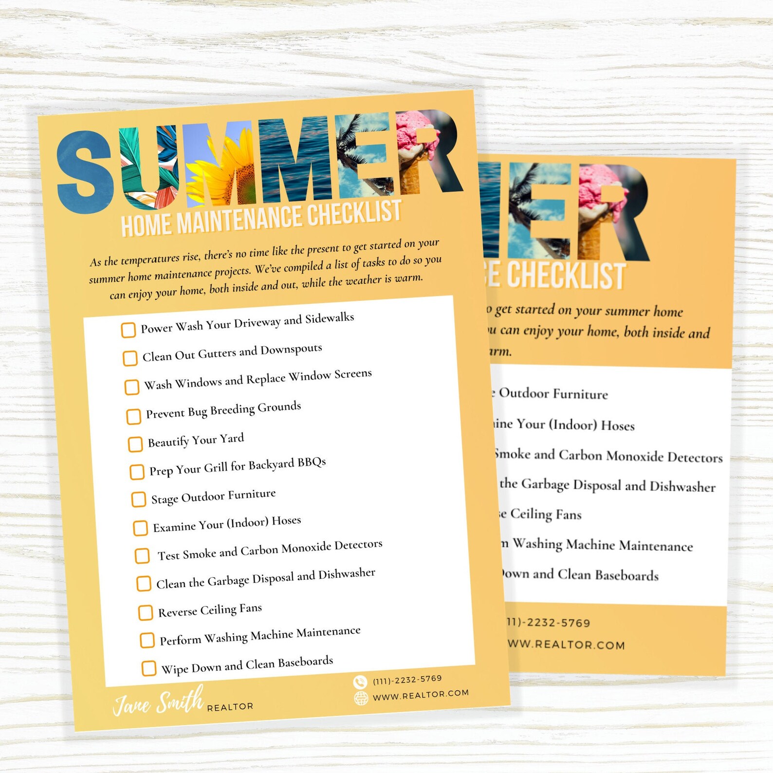 Real Estate Summer Template Realtor Postcard Real Estate - Etsy