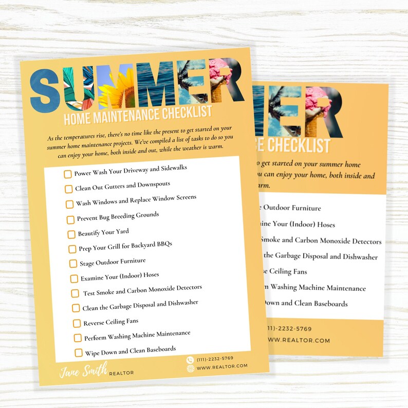 Real Estate Summer Template Realtor Postcard Real Estate - Etsy