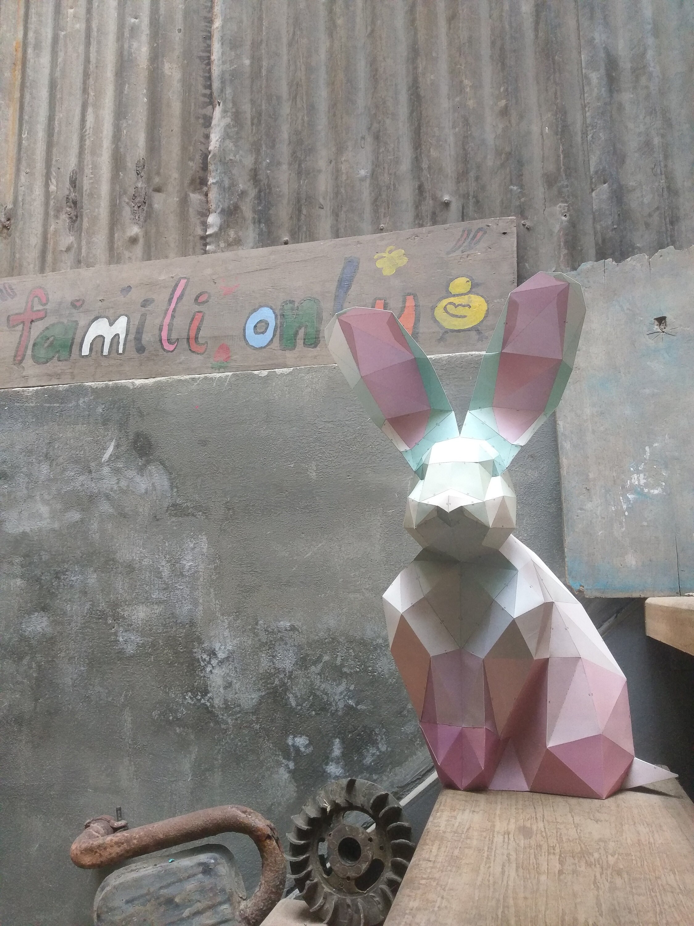 Bunny Papercraft 3D DIY Low Poly Easter Rabbit Decor - Etsy