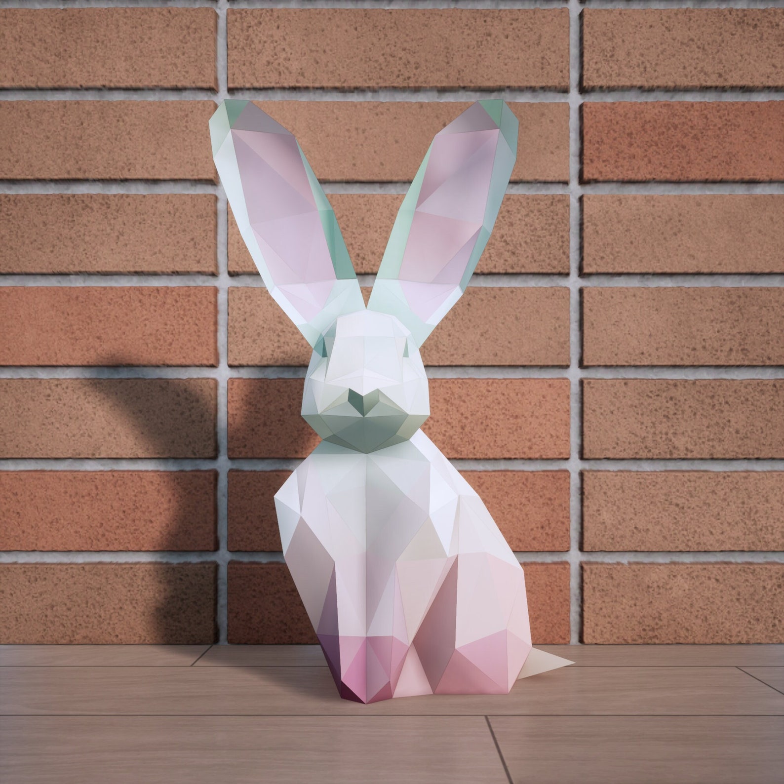 Bunny Papercraft 3D DIY Low Poly Easter Rabbit Decor 3D | Etsy Canada