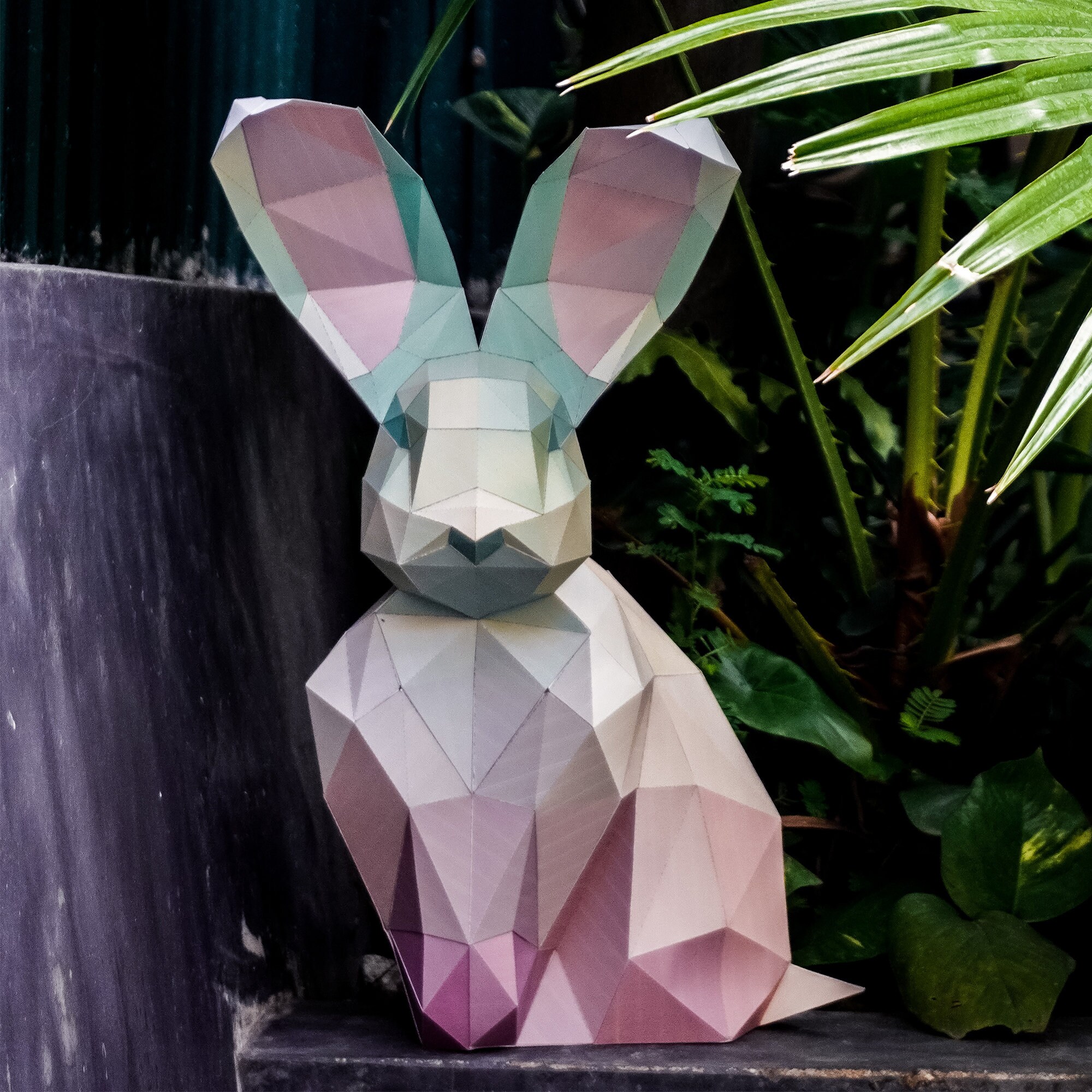 Bunny Papercraft 3D DIY Low Poly Easter Rabbit Decor 3D | Etsy Canada