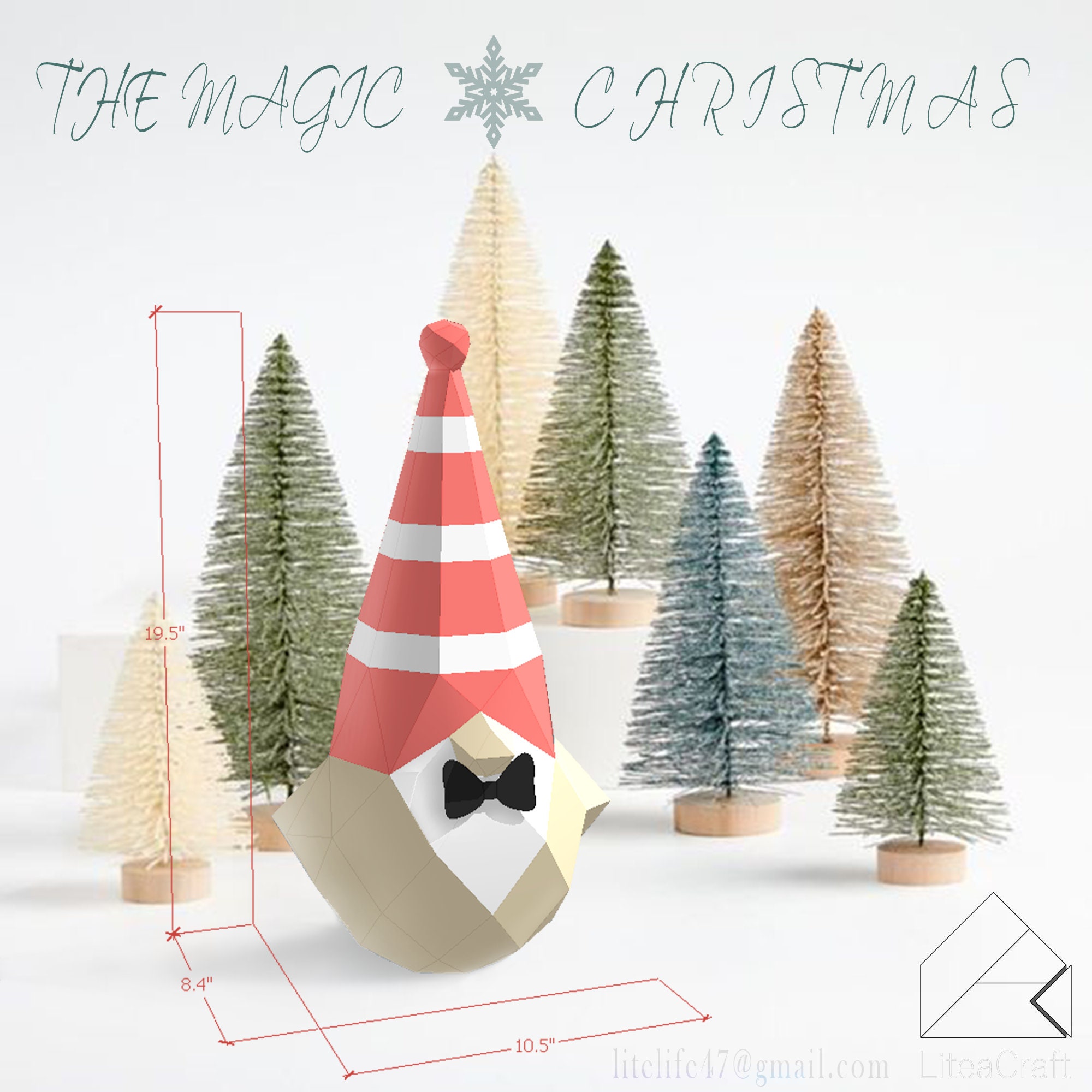 Gnomes Papercraft, Christmas Gnomes, Winter Gnomes, Home Decor ...