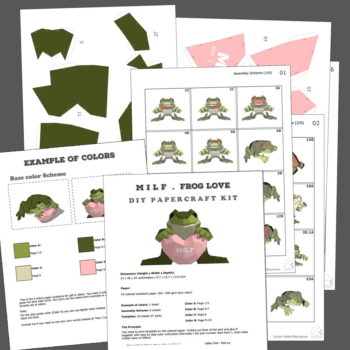 Frog Papercraft Sculpture, Man I Love Frogs, Frog Origami, Frog Mode ...