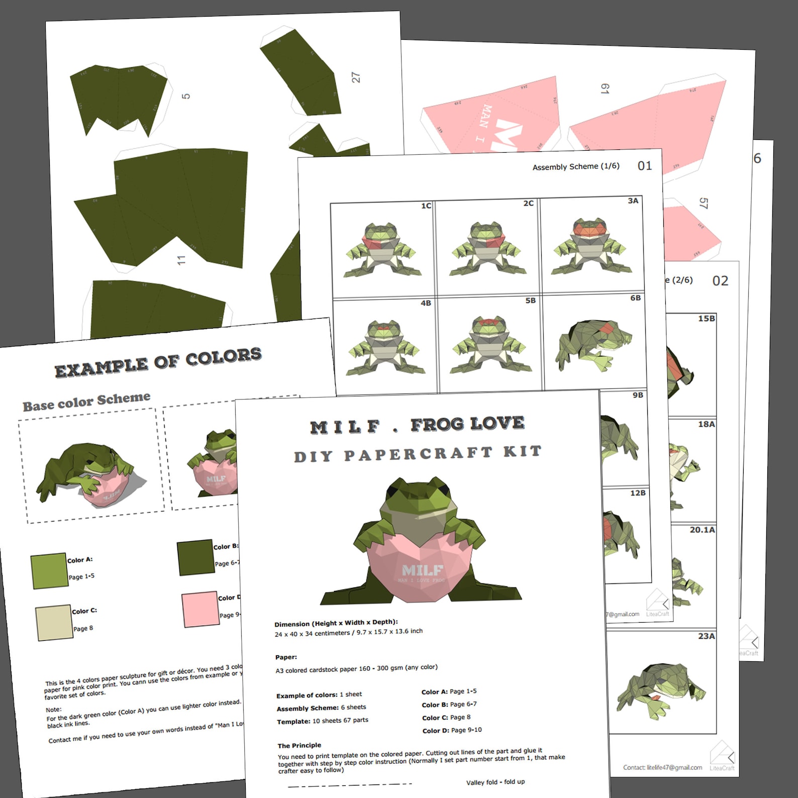 Frog Papercraft Sculpture, Man I Love Frogs, Frog Origami, Frog Mode ...